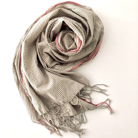 Muji | Accessories | Gingham Cottagecore Muji Organic Cotton Scarf Mini ...